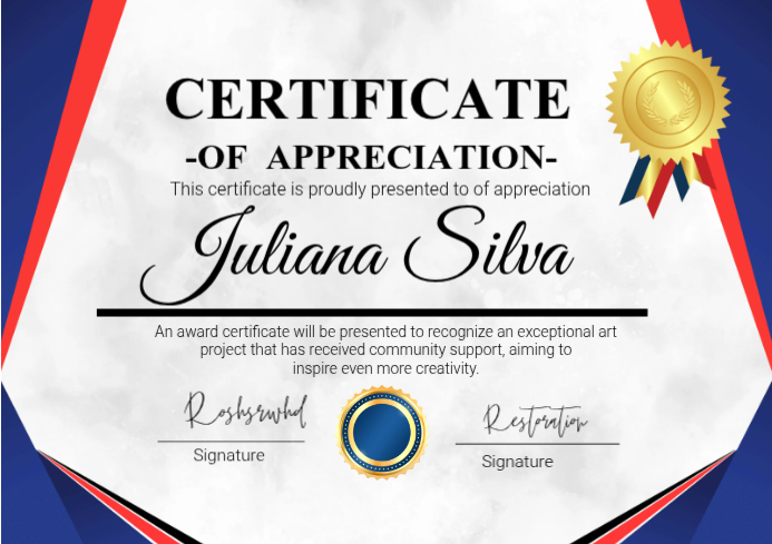 Plantilla de Certificate of appreciation 2026 | PosterMyWall
