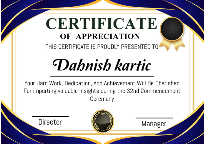 Certificate of appreciation 2026 Template | PosterMyWall