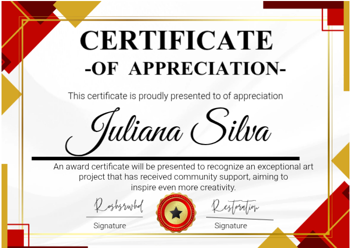 Certificate of appreciation 2026 Template | PosterMyWall