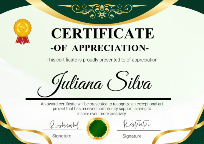 Certificate of appreciation 2026 Template | PosterMyWall