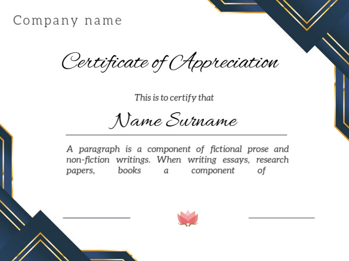 Certificate of appreciation AD! Template | PosterMyWall
