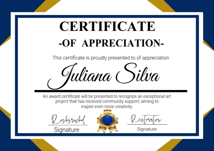 Certificate of appreciation award Template | PosterMyWall