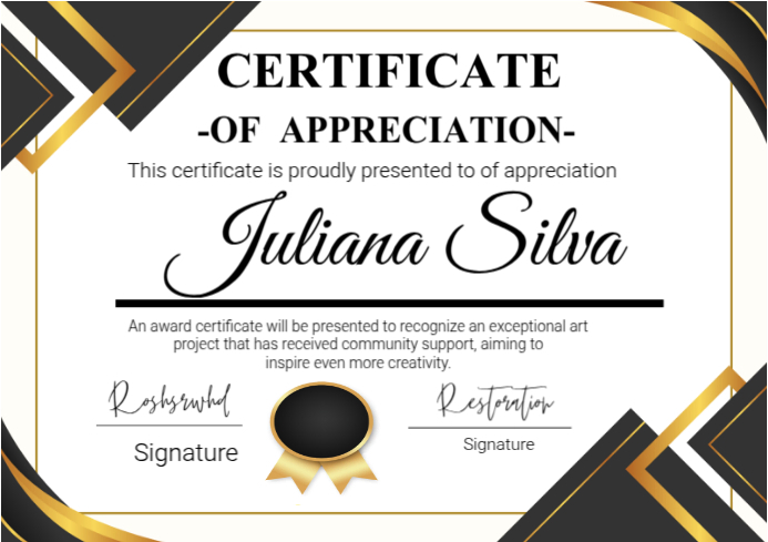 Certificate of appreciation award Template | PosterMyWall