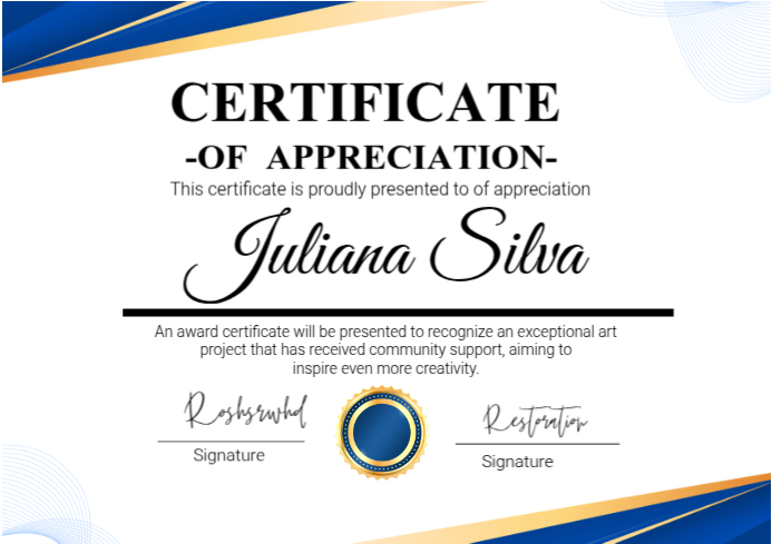 Certificate of appreciation award template | PosterMyWall