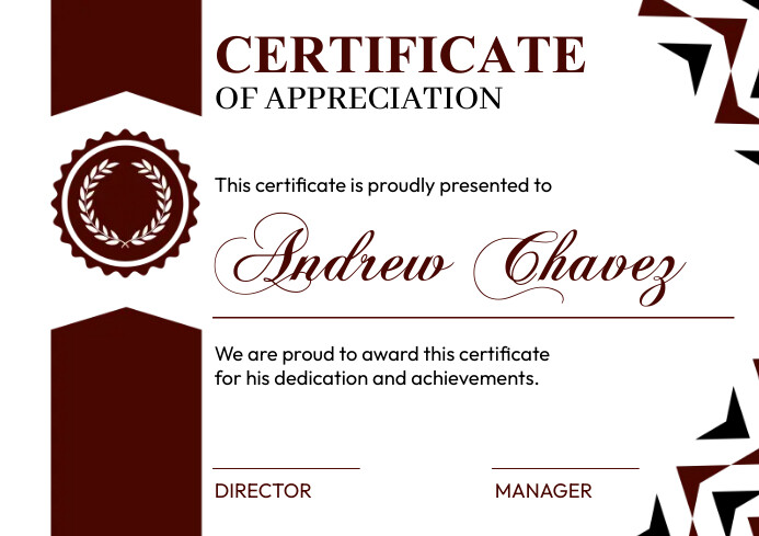 Certificate of Appreciation Template | PosterMyWall