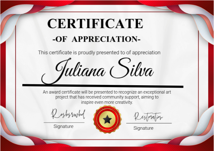 Certificate of appreciation Template | PosterMyWall