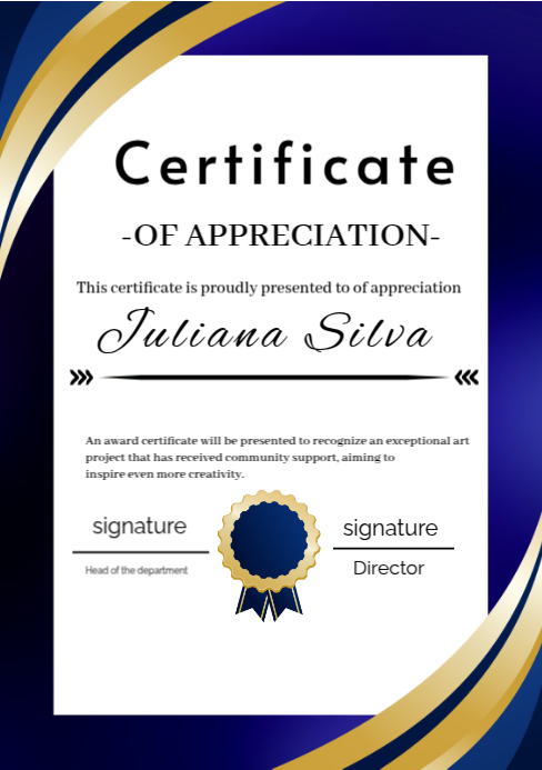 Certificate of appreciation Template | PosterMyWall