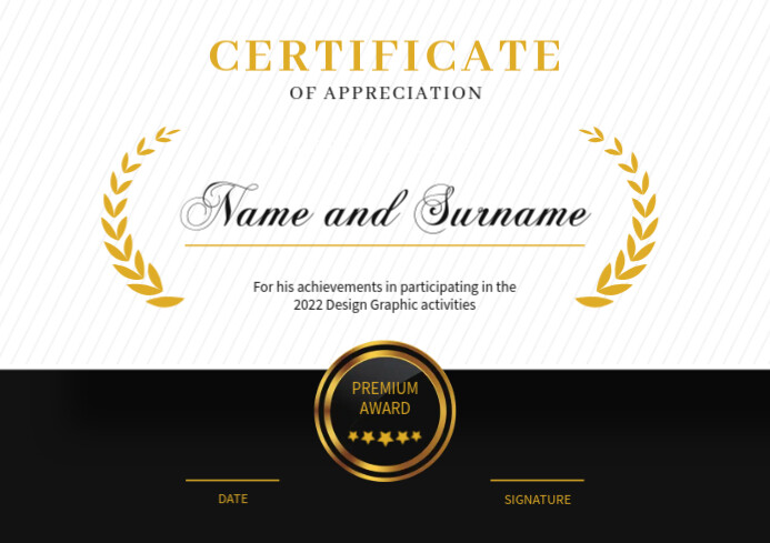 certificate of appreciation design template | PosterMyWall