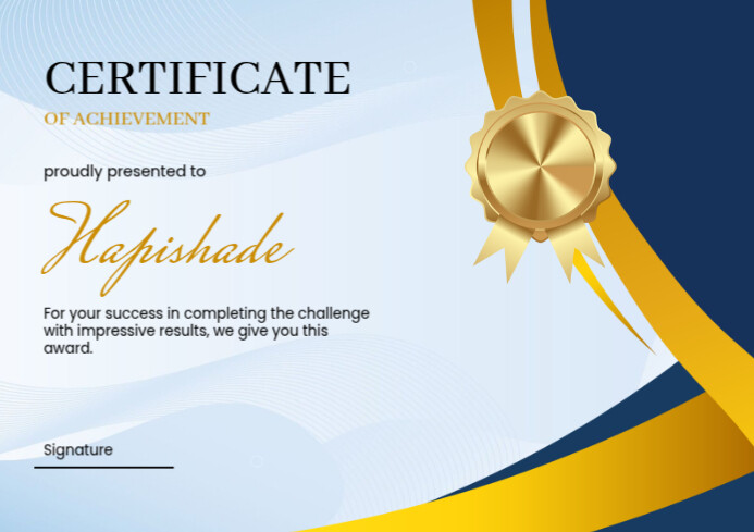 Certificate Of Appreciation Template | PosterMyWall