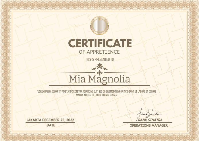 Certificate Of Appreciation Template | PosterMyWall