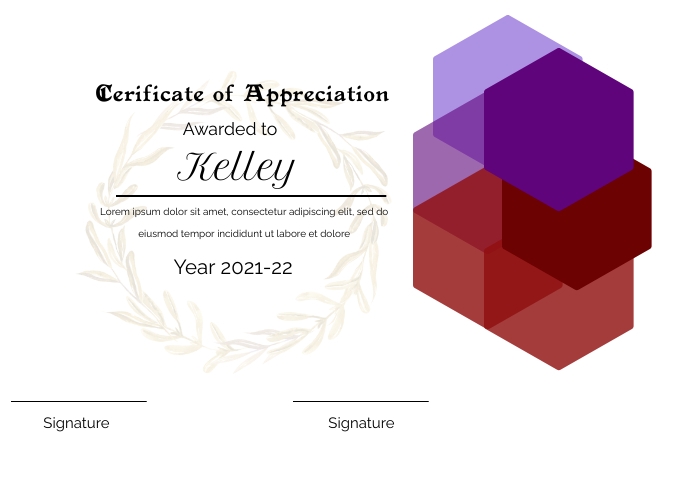 Certificate of Appreciation Template | PosterMyWall