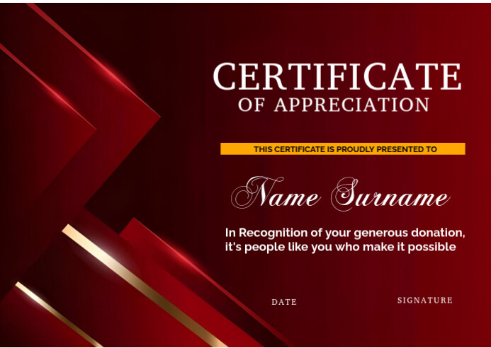 Certificate of appreciation Template | PosterMyWall