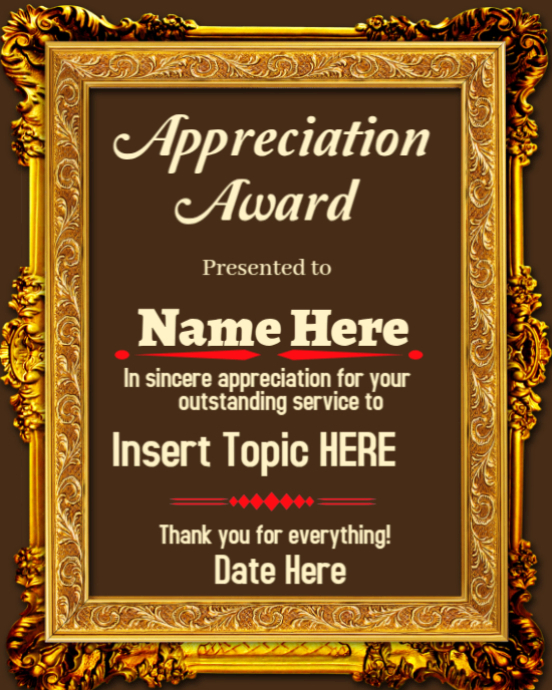 Certificate of appreciation flyer Template | PosterMyWall