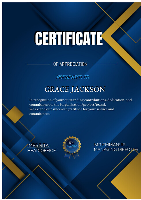 Certificate of appreciation flyer Template | PosterMyWall