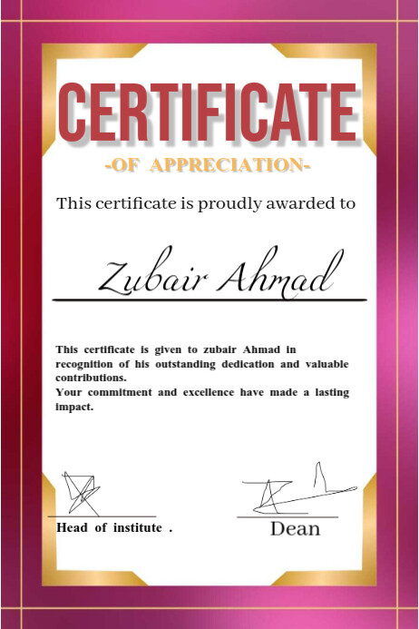 Certificate of appreciation flyers Template | PosterMyWall