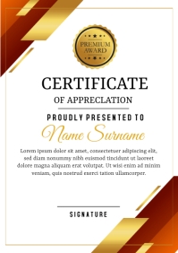 certificate of appreciation template award | PosterMyWall