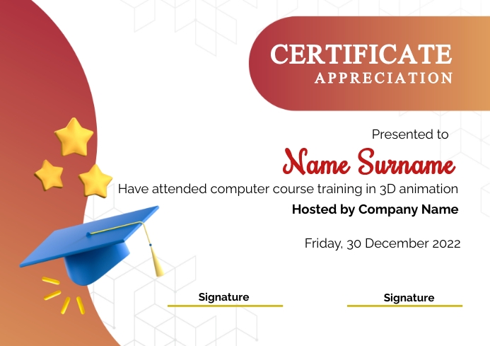 De Plantilla de Certificado de Reconocimiento de | PosterMyWall