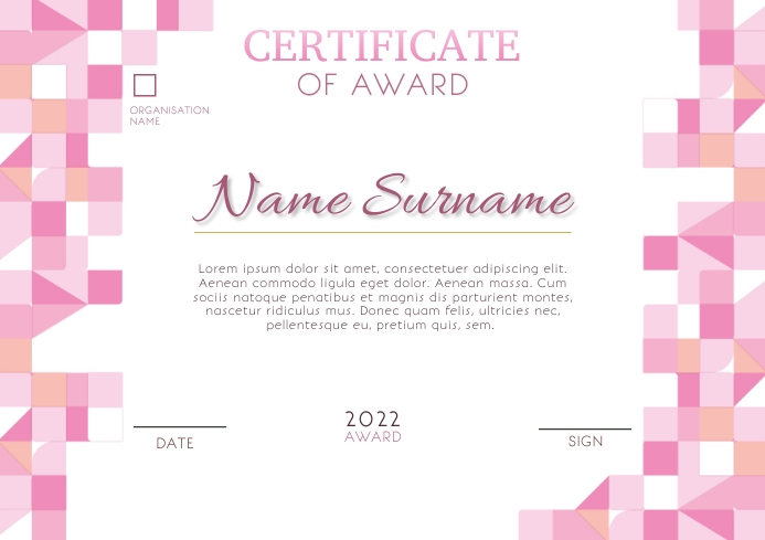 certificate of award Template | PosterMyWall