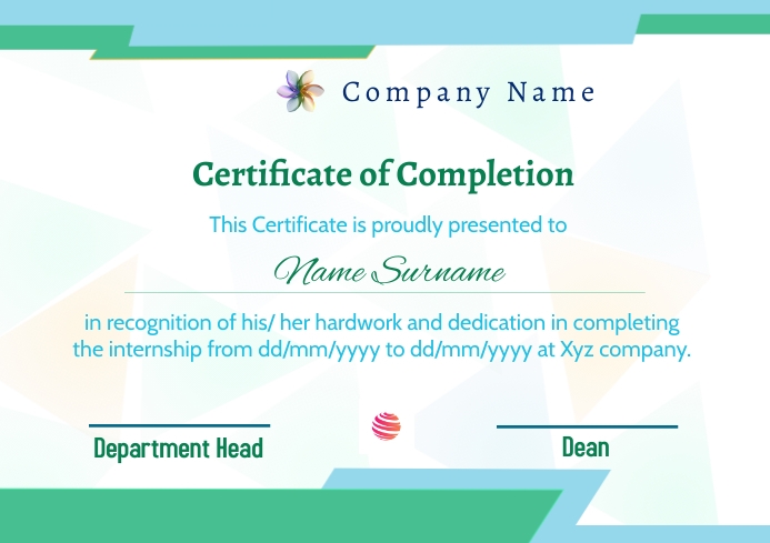 Certificate of completion 230105 Template | PosterMyWall