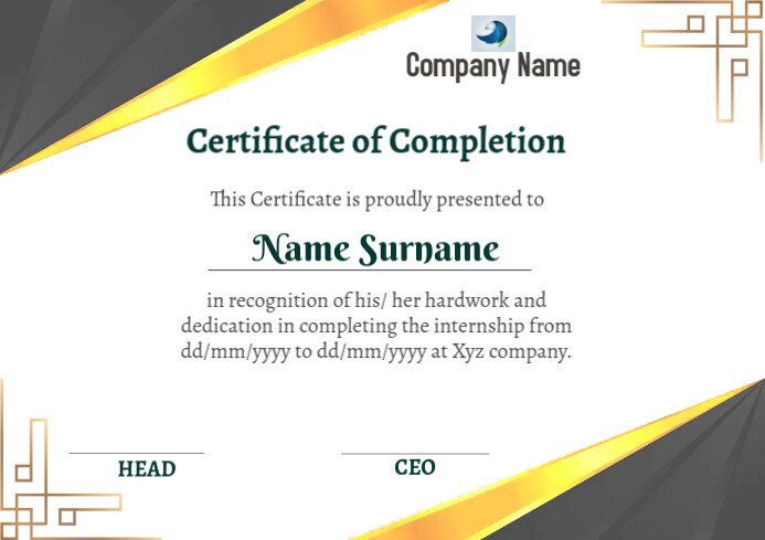 Copy of certificate of completion 24 9 z3 | PosterMyWall