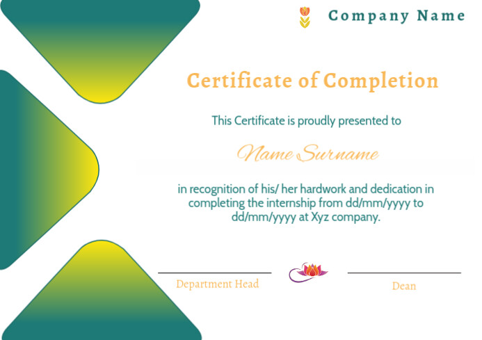Certificate Of Completion 4 25 A Template Postermywall