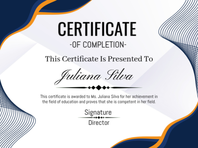 Certificate of completion award poster Template | PosterMyWall