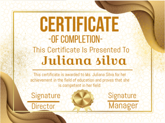 Certificate of completion award poster Template | PosterMyWall