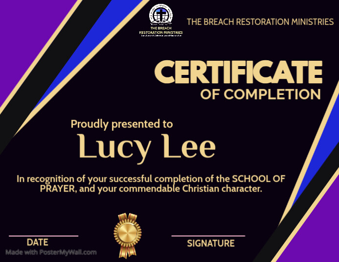 certificate of completion Template | PosterMyWall