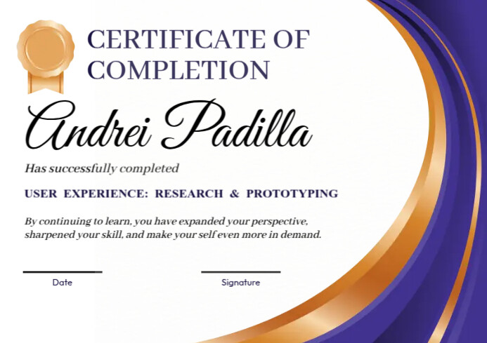 Certificate of Completion Template | PosterMyWall
