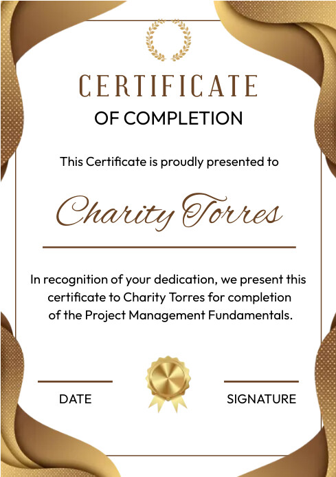 Plantilla de Certificate of Completion | PosterMyWall