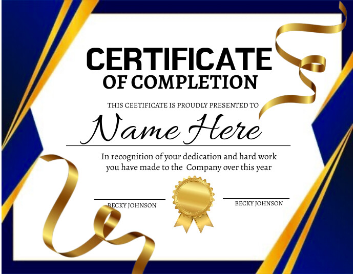 Copy of Certificate of completion flyer (Us Letter) | PosterMyWall