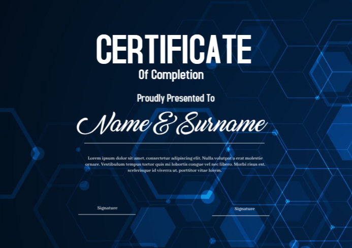 Copy of Certificate of Completion for Computer Network Course ...