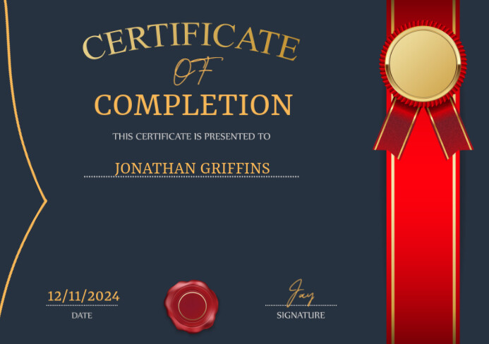 Certificate of completion template | PosterMyWall