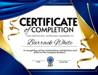 Certificate of Completion Blue Flyer Template | PosterMyWall