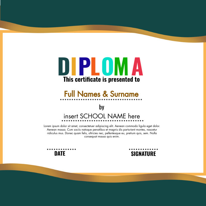 Mit Diploma Template