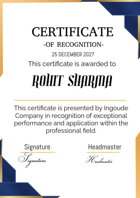 Certificate of eligibility Template | PosterMyWall