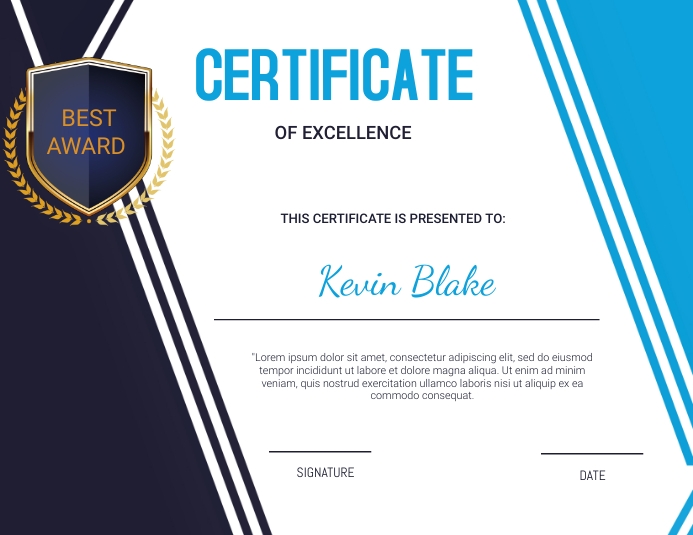 Certificate of excellence Template | PosterMyWall