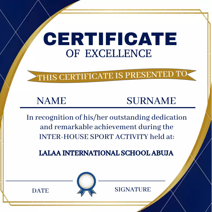 Certificate of Excellence Template | PosterMyWall