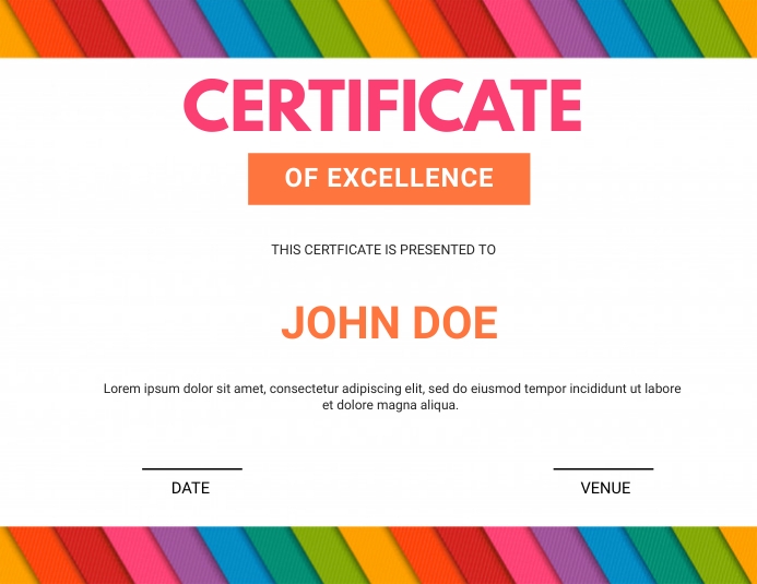 Copy of Certificate of excellence | PosterMyWall