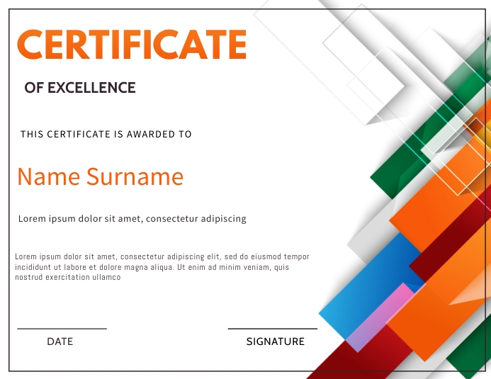 Certificate of excellence Template | PosterMyWall