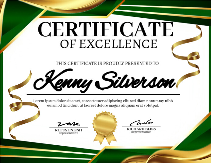 Copy of Certificate of excellence flyer us letter | PosterMyWall