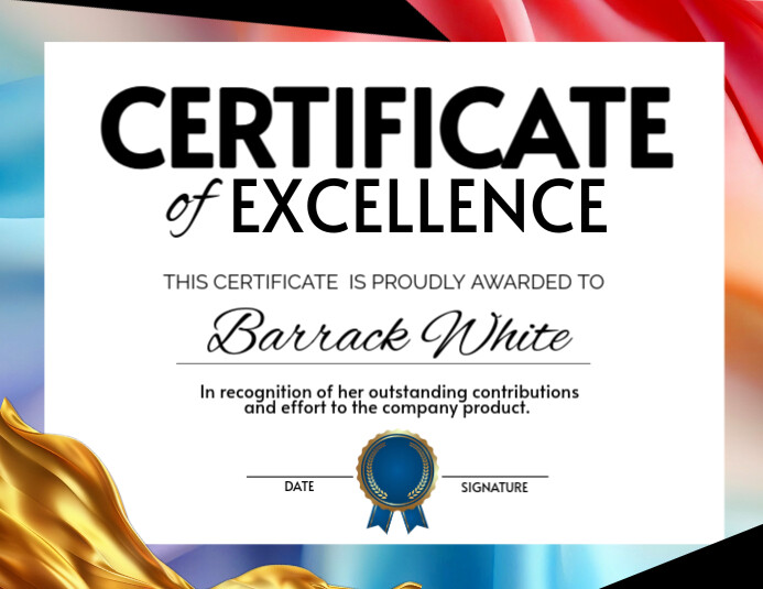 Copy of Certificate of excellence flyer Us letter | PosterMyWall