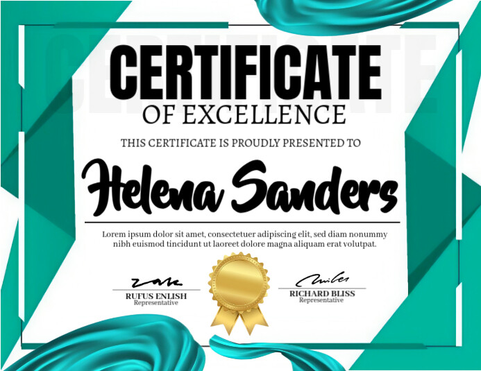 Copy of Certificate of Excellence flyer Us letter | PosterMyWall
