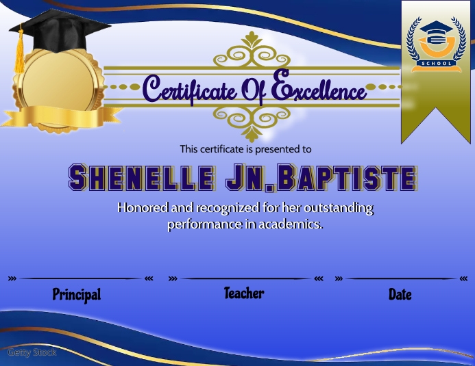 Certificate of Excellence Template | PosterMyWall