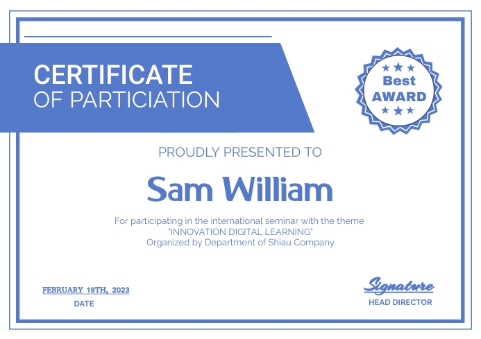 International Conference Certificate Templates