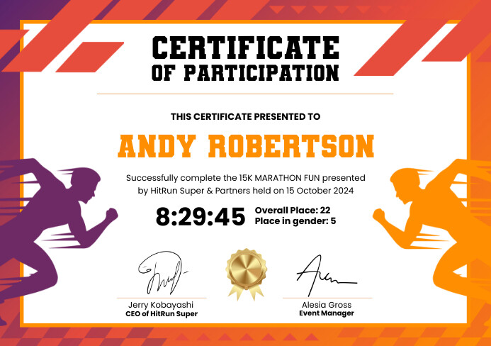 Certificate of Participation Design Template | PosterMyWall