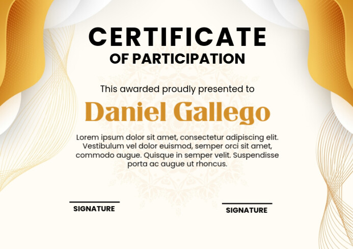 Certificate of Participation Template | PosterMyWall