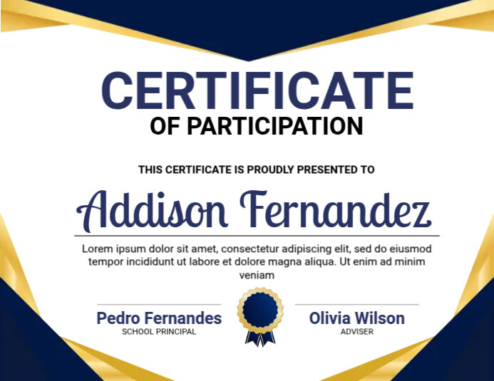 Certificate Of Participation Template | PosterMyWall