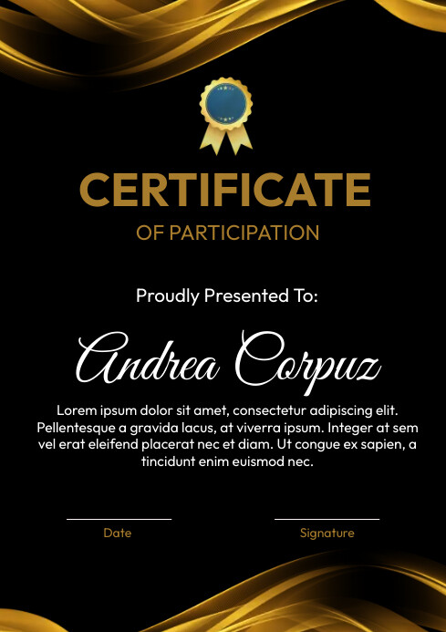 Copy of Certificate of Participation | PosterMyWall