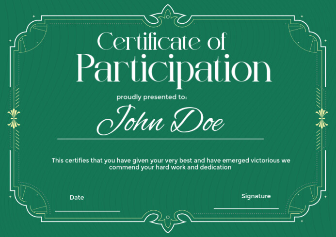 Copy of certificate of participation flyer | PosterMyWall